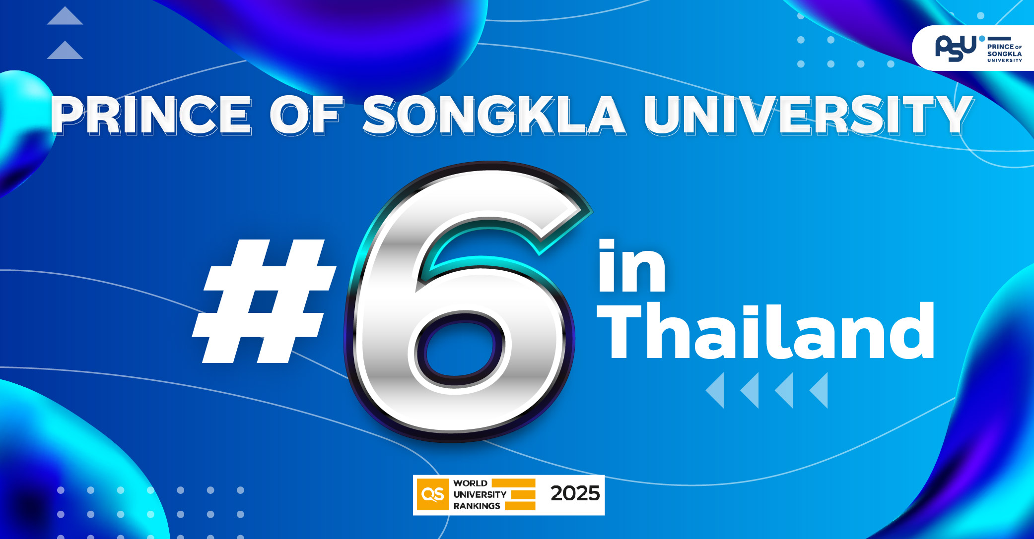 PSU #6 in Thailand: QS World University Rankings 2025